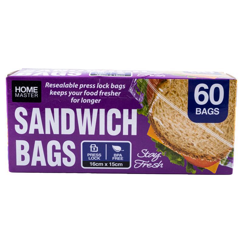 Sandwich Bags 16cm x 15cm 60pk - Ultrapak Packaging