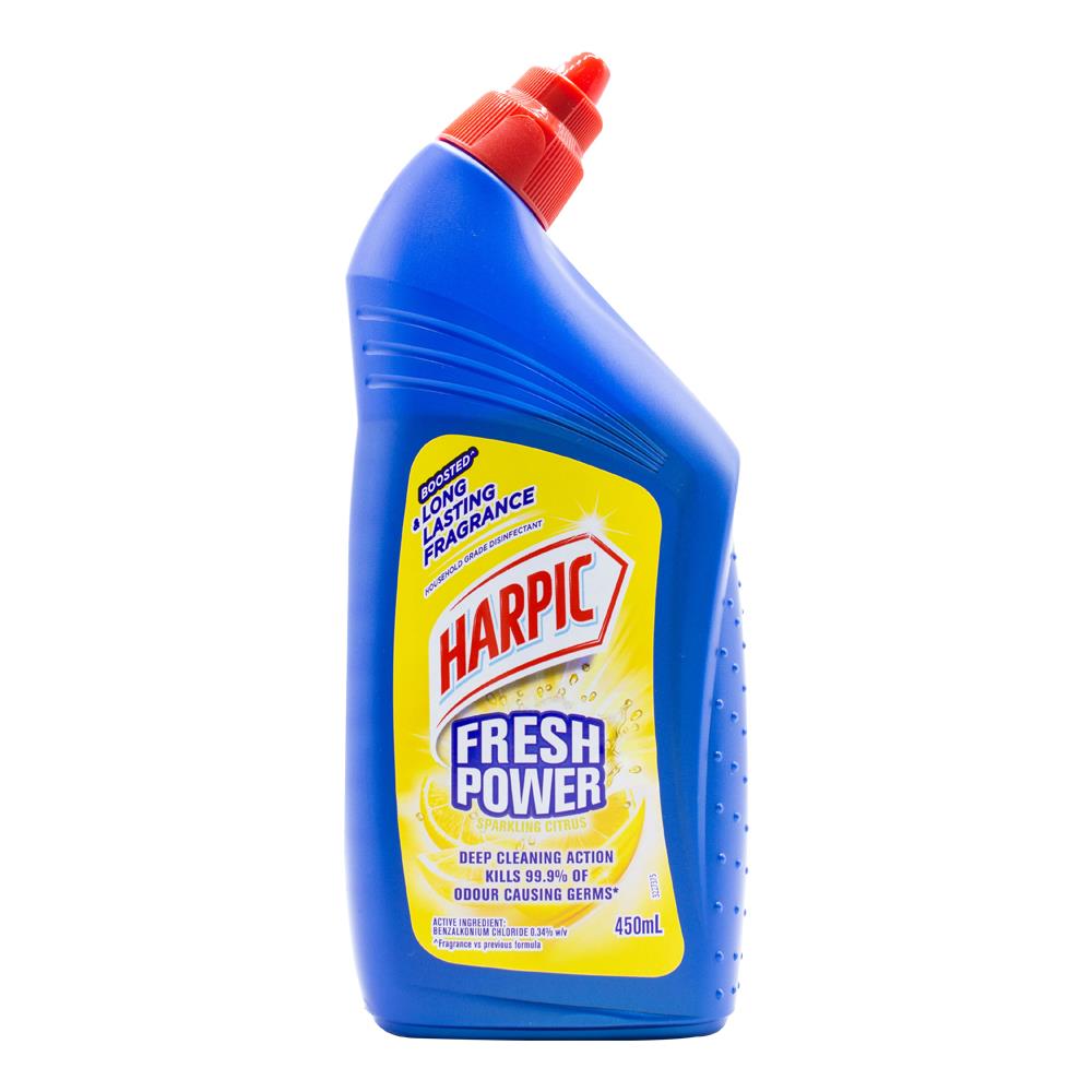 Harpic Sparkling Citrus 450ml Toilet Cleaner - Ultrapak Packaging